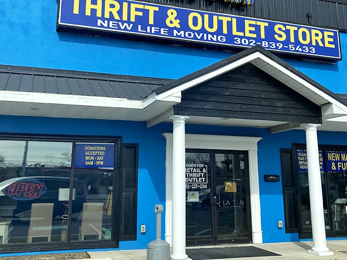 Donations accepted daily! The entrance to this thrifting paradise welcomes both givers and seekers with equal enthusiasm.