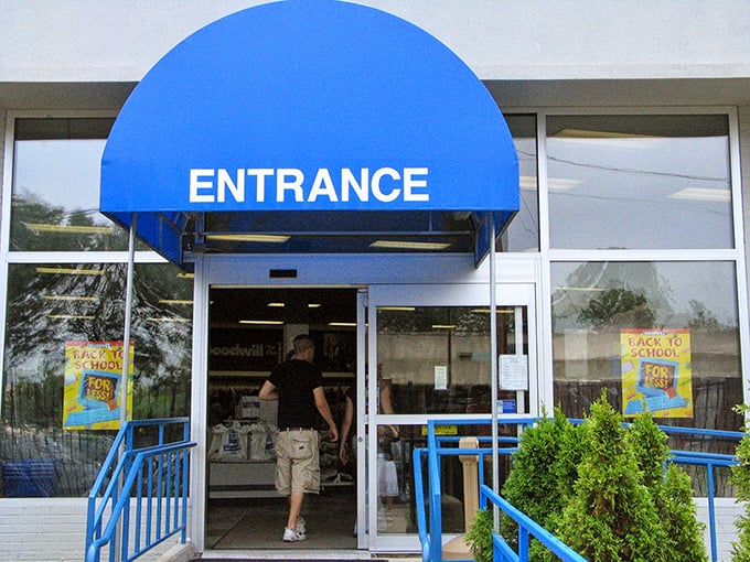 That bright blue awning isn't just eye-catching—it's your portal to a world where yesterday's fashion becomes tomorrow's statement pieces.