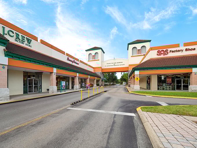 Open-air walkways let you window shop under actual sunshine—retail therapy with a legitimate vitamin D bonus included.