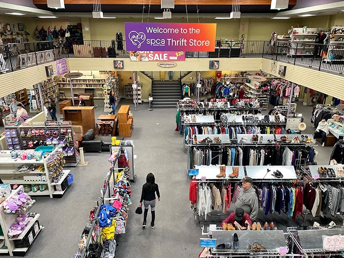 From this bird's-eye view, the store reveals its true scale – a two-story wonderland of pre-loved possibilities waiting to be discovered.