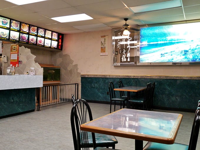 Simple, unpretentious interiors let you know immediately – this place prioritizes what's on your plate, not what's on their walls.