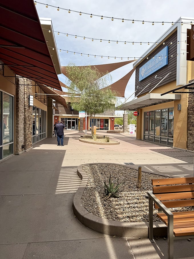 Those shade sails aren't just clever design—they're your best friends when hunting deals in the Arizona sunshine.