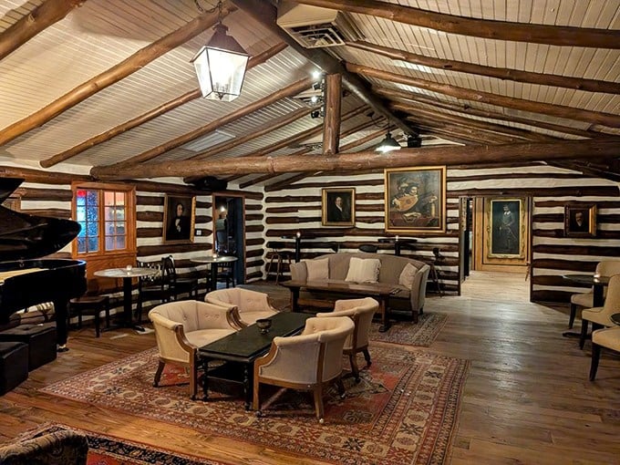 Step inside and time slows down – exposed logs, oriental rugs, and comfortable seating create the perfect backdrop for culinary memories in the making.
