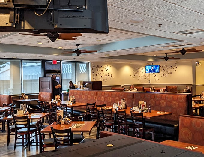 Cozy booths and warm lighting create the perfect backdrop for breakfast magic. This isn't just a meal—it's the stage where morning memories are made.