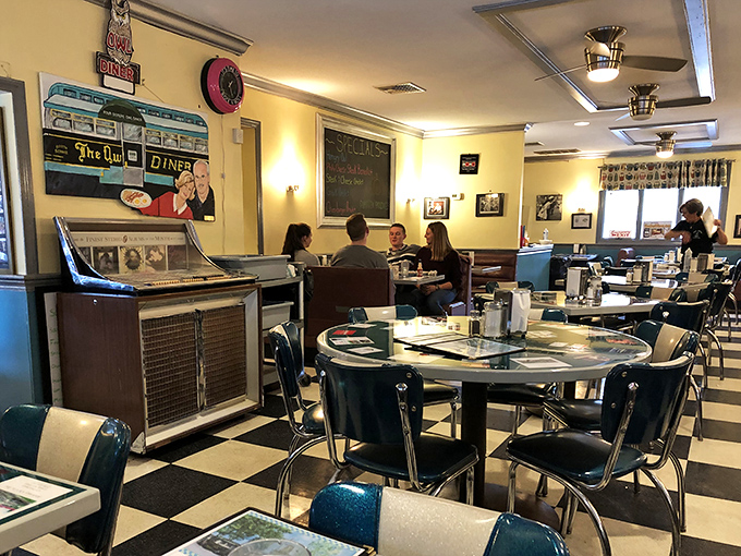 Classic chrome, checkered floors, and cozy booths – stepping into The Owl feels like walking onto the set of a perfect diner scene in your favorite movie.
