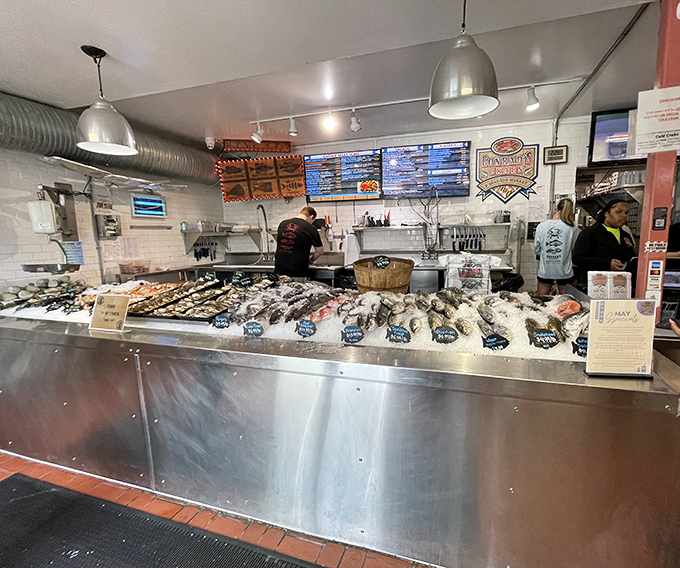 Where the magic happens! Conrad's gleaming seafood counter is the Chesapeake equivalent of Willy Wonka's chocolate factory for crab lovers.