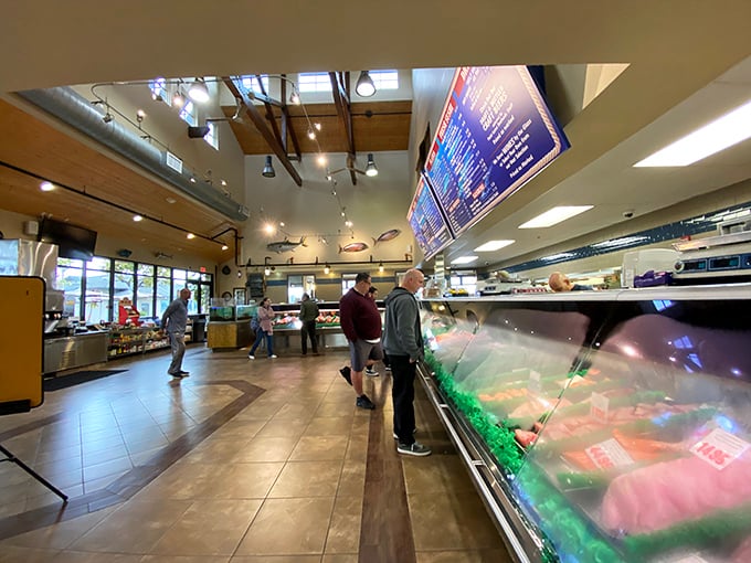 The fish counter at Point Loma is where dreams and dinner plans collide—a glistening showcase of the Pacific's finest offerings.
