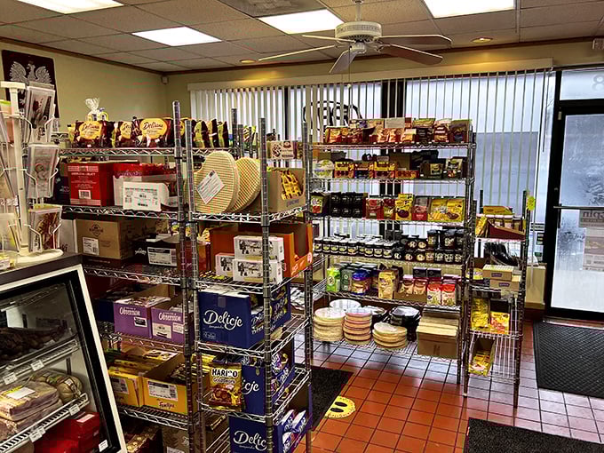 A treasure trove of imported Polish delicacies lines the shelves, from chocolates to pickles. It's like your grandmother's pantry, if your grandmother was a culinary genius.