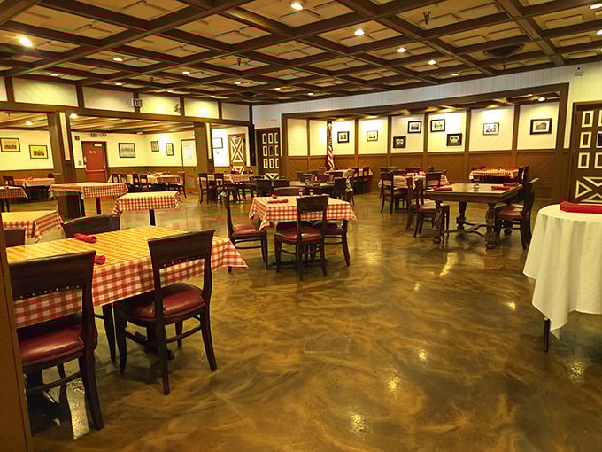 Those checkered tablecloths and polished concrete floors strike the perfect balance between casual comfort and special-occasion dining.