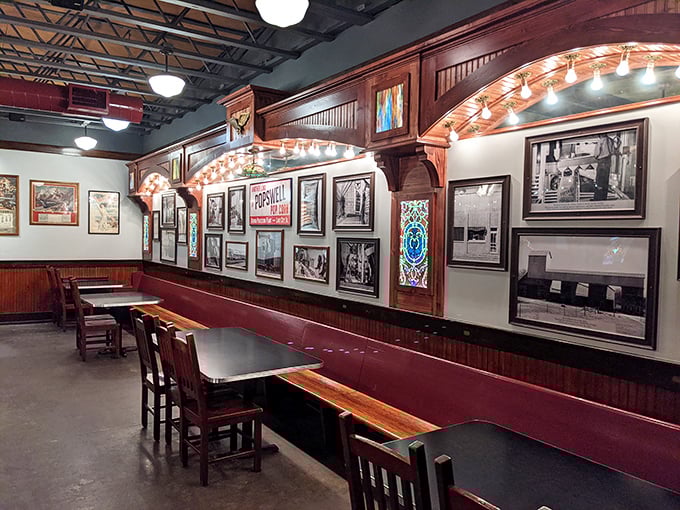 History lines the walls while nostalgia hangs in the air – this isn't just dining, it's time travel with better food.