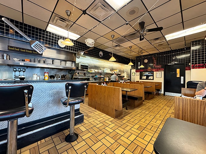 Step inside and time slows down. Classic booths, counter seating, and the gentle hum of conversation create that perfect diner symphony we all crave.