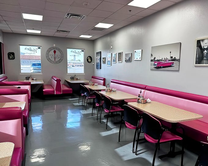 Pink vinyl booths that have cradled countless Las Vegas stories. In a town that reinvents itself monthly, this timeless interior feels like coming home.