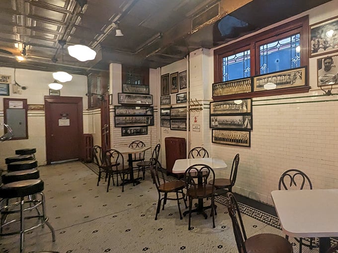 Step inside and time stands still. The vintage tile floor, tin ceiling, and walls of memories tell stories of Pittsburgh's past while you contemplate your fish sandwich future.