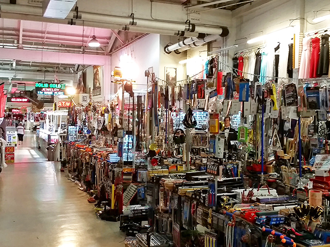 Treasure hunting paradise where merchandise multiplies like Florida mosquitoes after a summer rain. Every aisle tells a different shopping story.