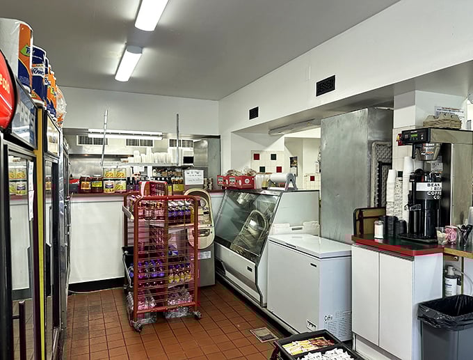 No-frills is the name of the game here. This isn't about fancy decor—it's about focusing all attention on sandwich perfection.