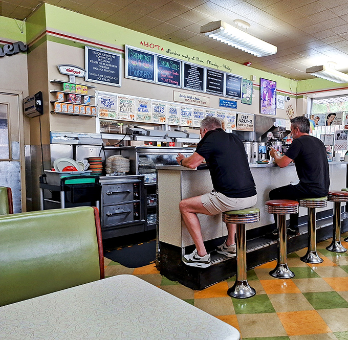 Counter culture at its finest—where regulars perch on chrome stools, watching breakfast symphonies conducted by short-order maestros.