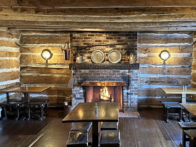 Log cabin chic meets colonial comfort – where every meal feels like a historical reenactment worth joining.