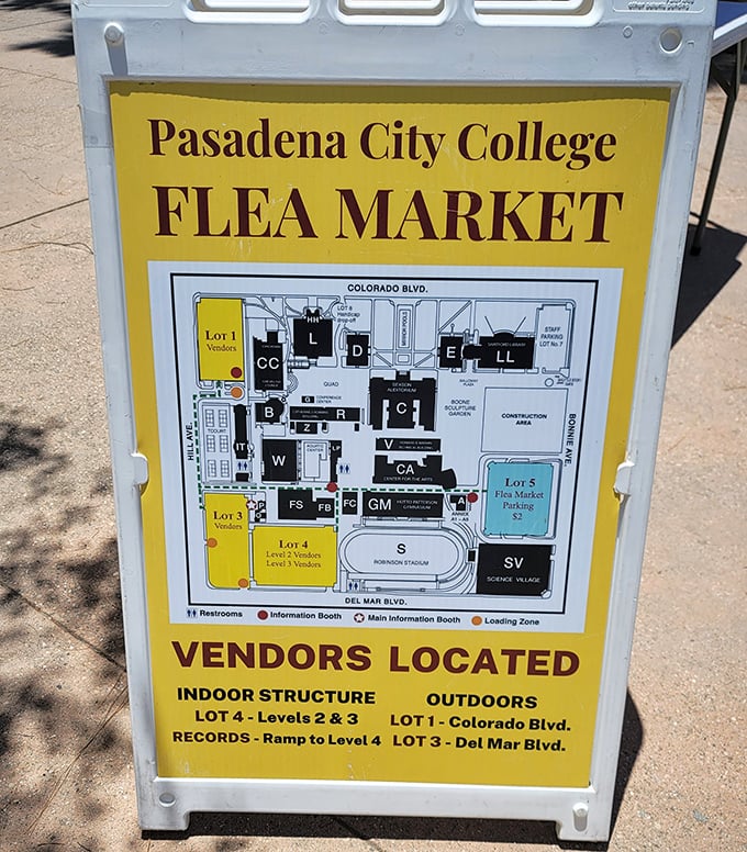 This yellow map might not lead to El Dorado, but for vintage enthusiasts, it's just as valuable—guiding you through acres of potential discoveries.
