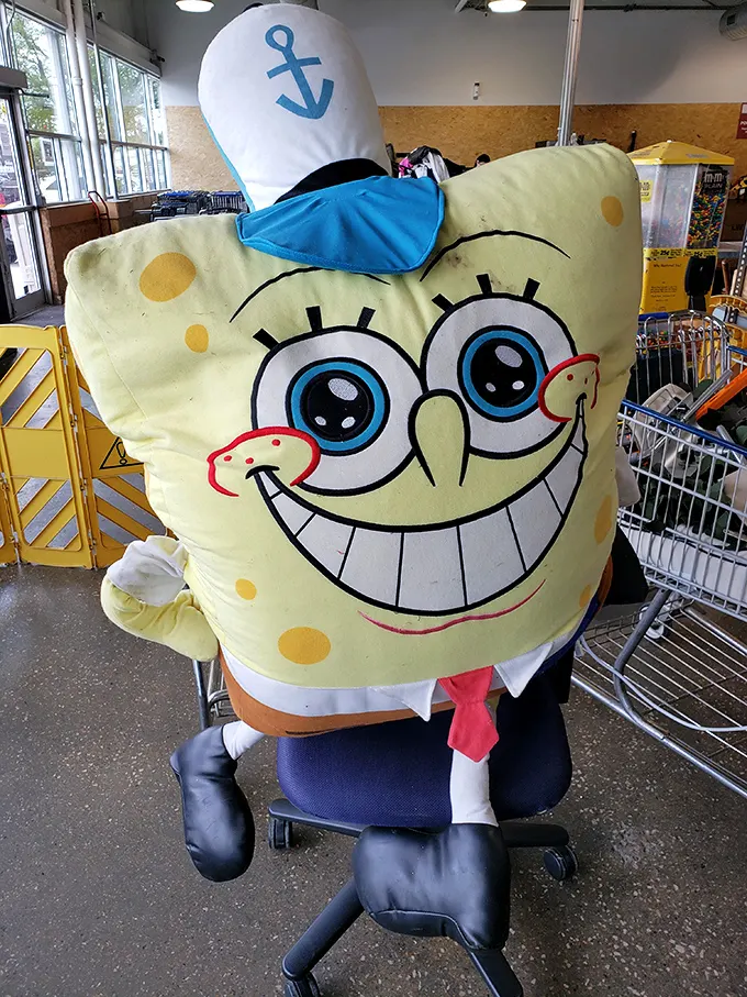 One shopper's SpongeBob plushie find proves the outlet's golden rule: yesterday's impulse purchase becomes tomorrow's thrift store gem. The circle of retail life continues!