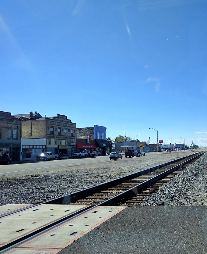 The railroad tracks that birthed Shoshone still define its character today, running parallel to a Main Street where time moves at its own deliberate pace.