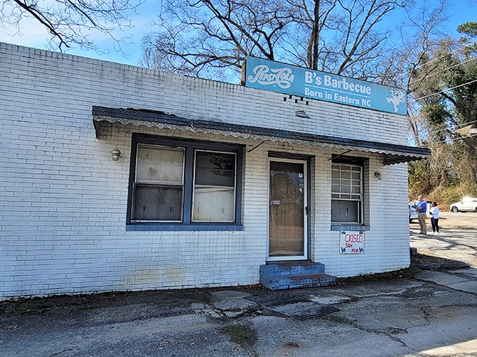 B's Barbecue's no-frills white brick building is like a time capsule of Eastern Carolina barbecue tradition.
