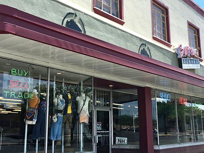 Buffalo Exchange's storefront promises fashion adventures where yesterday's trends become tomorrow's statement pieces—all without the mall's price tags or piped-in music.