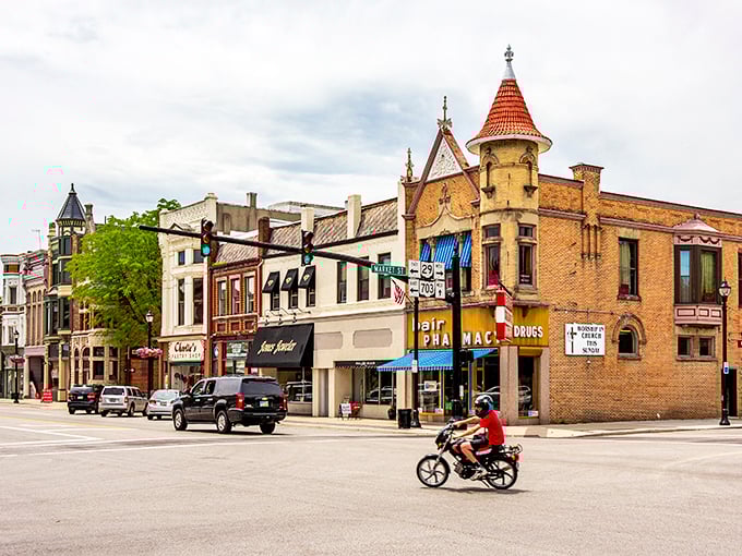 Step back in time on these historic streets where community spirit still thrives today.
