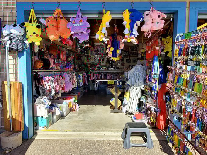 Under those cheerful umbrellas, someone's selling happiness by the armload—and it comes in every color imaginable.
