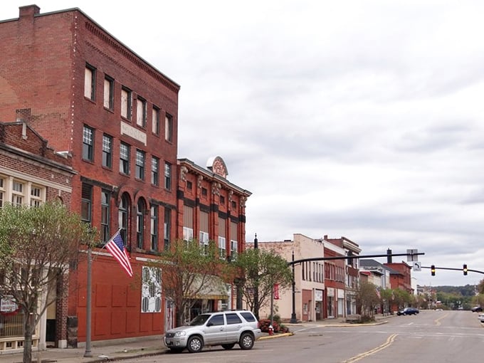 Coshocton's historic brick buildings stand like sentinels of affordability. Time seems to slow down along with the prices here.