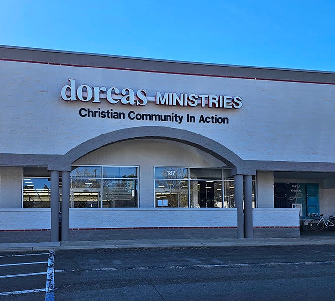 Simple exteriors often hide the biggest surprises - this ministry shop delivers community spirit daily.