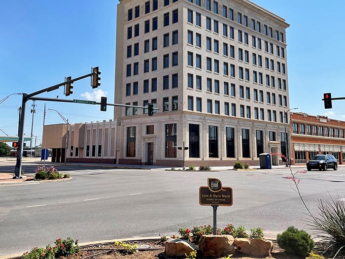 Enid's towering courthouse stands proud, watching over a city where handshake deals still matter.