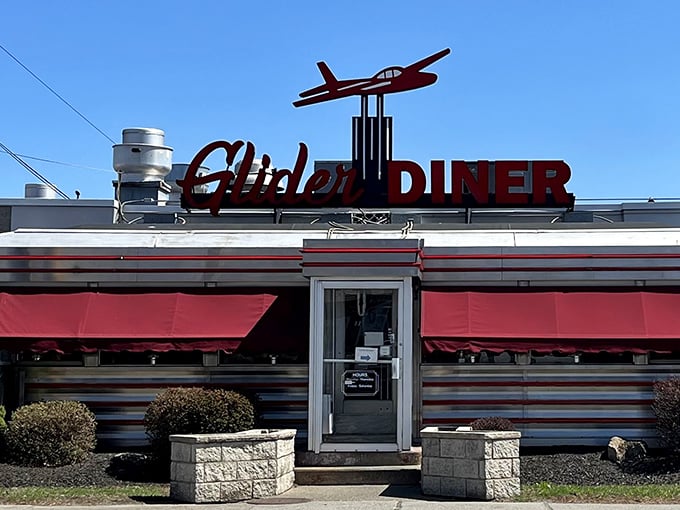 That classic airplane perched on top signals you've found aviation-themed comfort food at its finest.