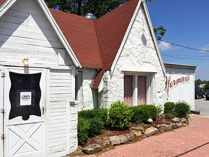 Don't judge this book by its cover - Herman's humble exterior hides legendary steaks.