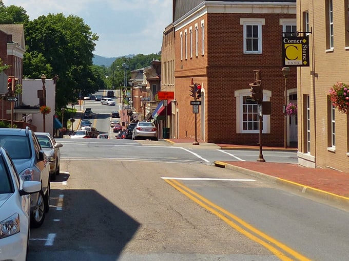 College town energy flows through historic brick streets where students and history share the sidewalk.