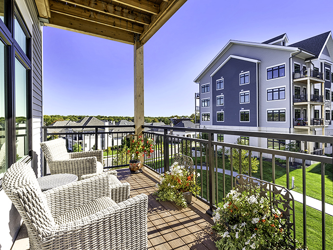Balcony living at its finest - where morning coffee tastes better with a view worth bragging about.