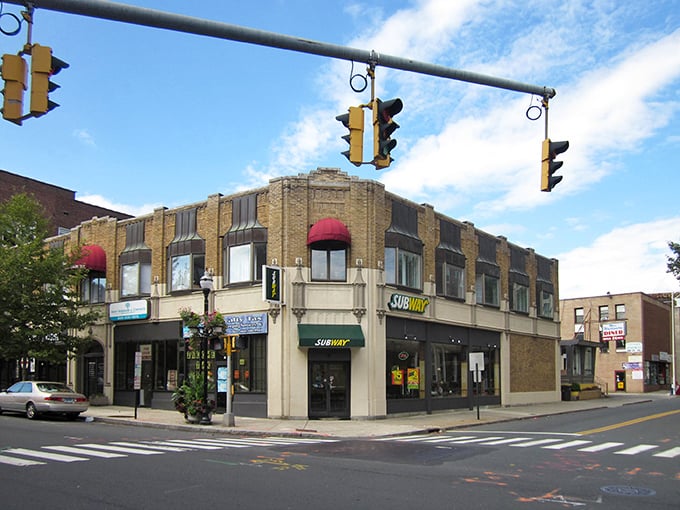 Classic corner buildings with their art deco details remind you when quality didn't mean emptying your wallet.