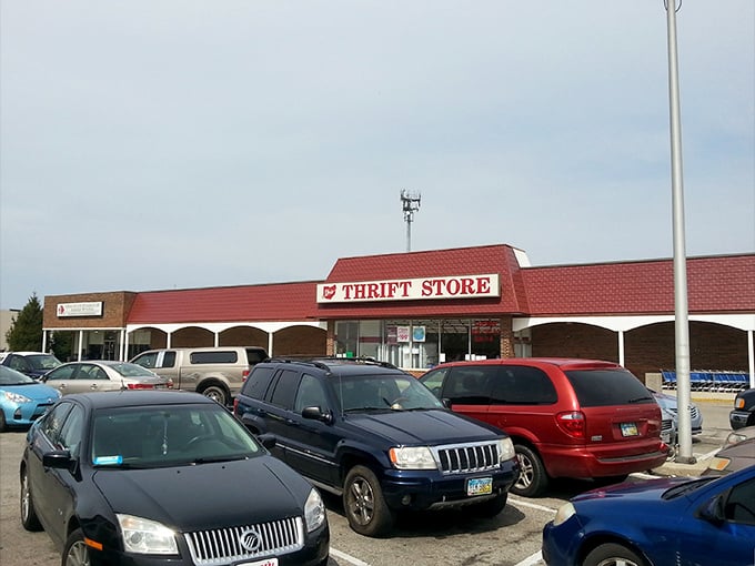 That packed parking lot tells you everything about the deals waiting inside this popular thrift destination.