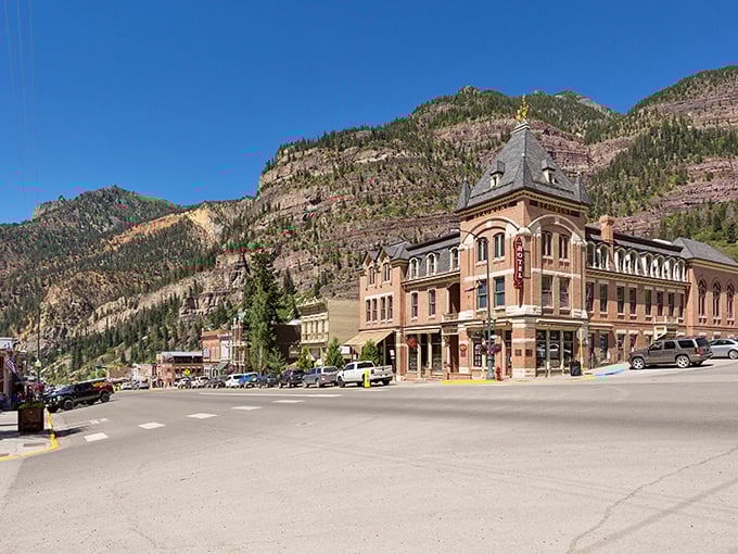 Ouray's historic buildings stand like proud sentinels against cliffs that would make Ansel Adams weep.