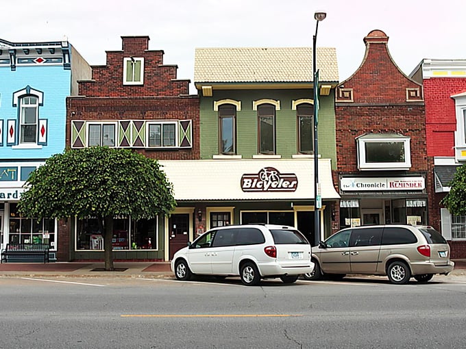 Pella's colorful storefronts could be straight from a movie set – which makes sense in the town that inspired "Bridges of Madison County."