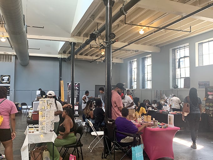 The Black Mall's industrial-chic atmosphere creates the perfect backdrop for discovering unique treasures and community connections.
