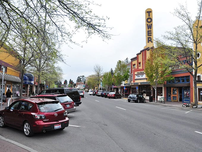 The historic Tower Theatre stands proud on Bend's main street, a beacon for arts and culture in this mountain paradise.