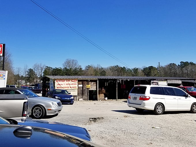Simple structures, complex treasures. Bill's rustic charm houses vendors who know the difference between junk and genuine finds.