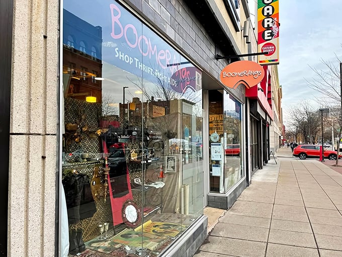 Street-level shopping on Massachusetts Avenue brings thrift store magic right to your neighborhood doorstep.
