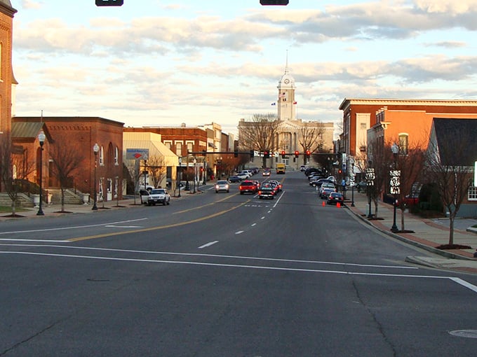 Tree-lined streets and classic architecture create the perfect backdrop for leisurely afternoon strolls and window shopping.