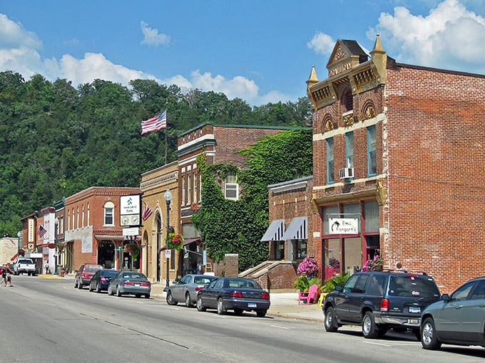 This main street proves that sometimes the best entertainment is simply watching life unfold naturally.