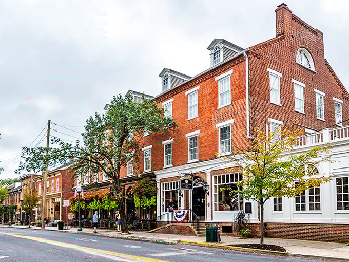 This peaceful street scene whispers "slow down" louder than any traffic sign ever could.