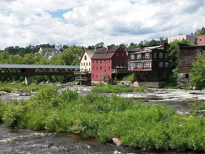 Old mill buildings find new purpose along Littleton's rushing river, where history meets hipster in perfect harmony.