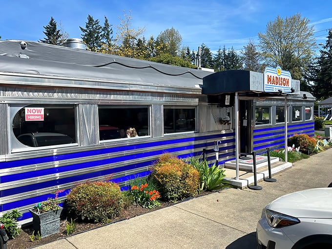 The Madison Diner stands proud on Bainbridge Island, its retro charm promising comfort food that never goes out of style.