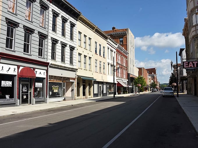 In Maysville, even the sidewalks have character – brick pathways that have cushioned footsteps since horse-and-buggy days.