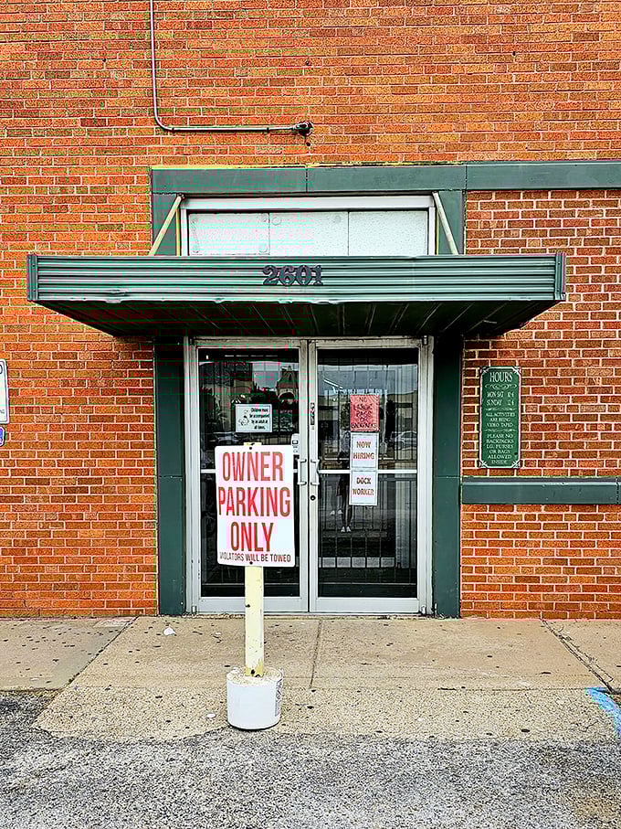 Sometimes the best adventures begin with a simple "Owner Parking Only" sign and endless possibilities inside.